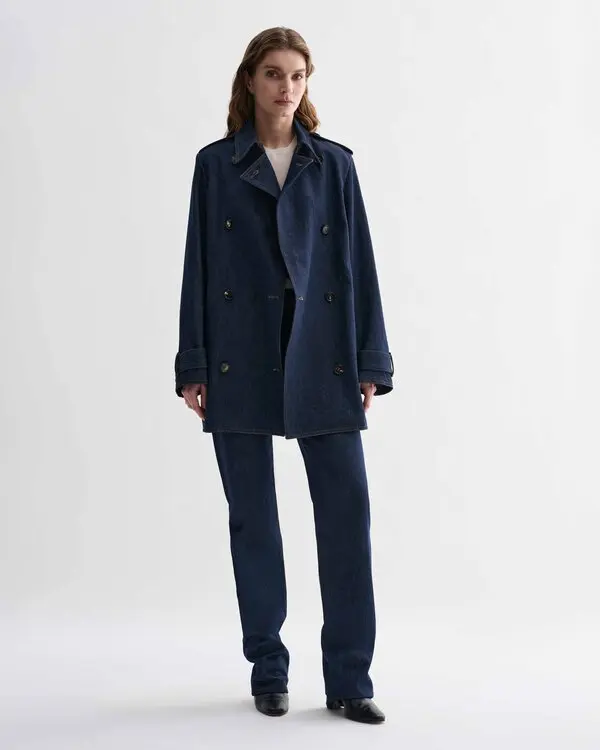 Veronica De Piante Charlotte Denim Trench Coat