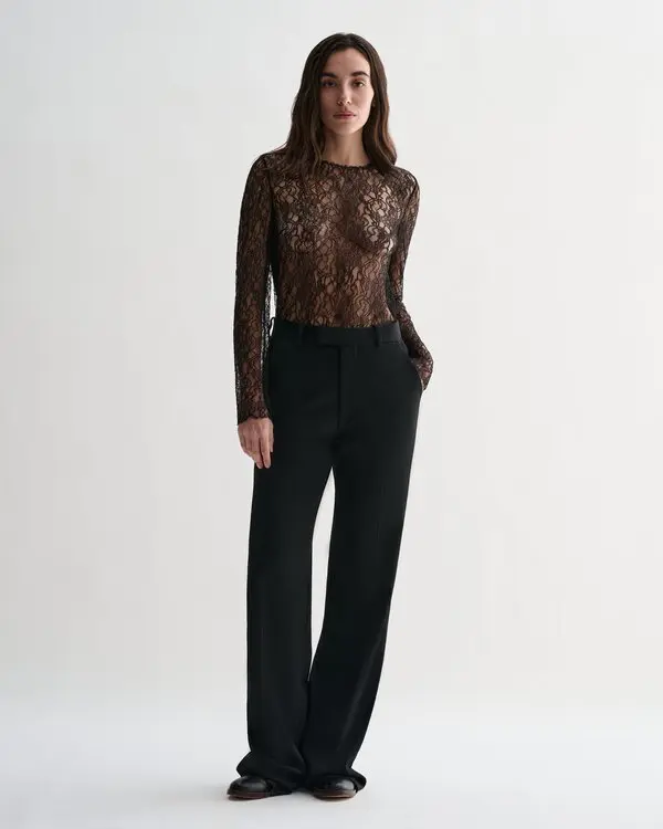 Veronica De Piante Isabel Lace Top - Black