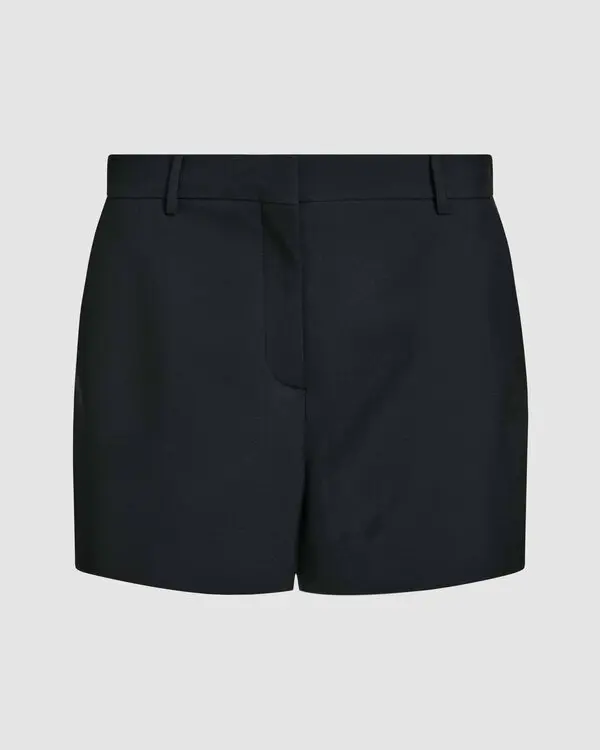 Veronica De Piante Silk Twill Tailored Shorts - Black