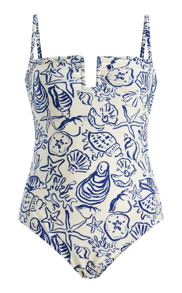 Simkhai Ottilie Strapless One-piece Swimsuit - Blue
