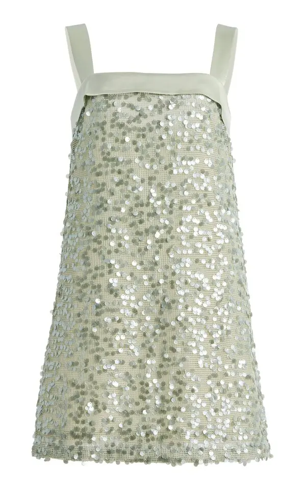 Simkhai Davina Sequined Mini Dress - Green