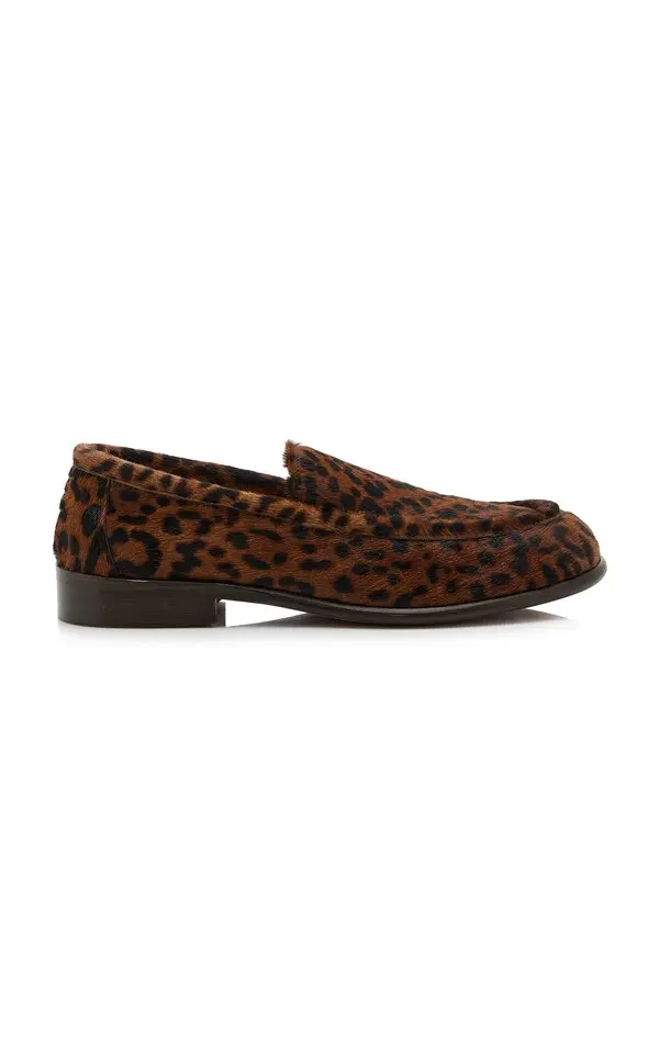 HVOYA Leopard-print Pony Hair Loafers - Animal