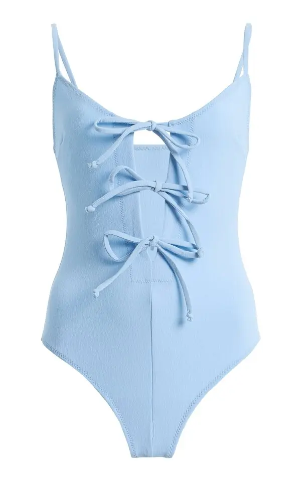 Lisa Marie Fernandez Three-tie One-piece Swimsuit - Blue
