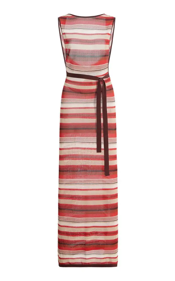 SIR. Exclusive Coastline Tie Maxi Dress - Red