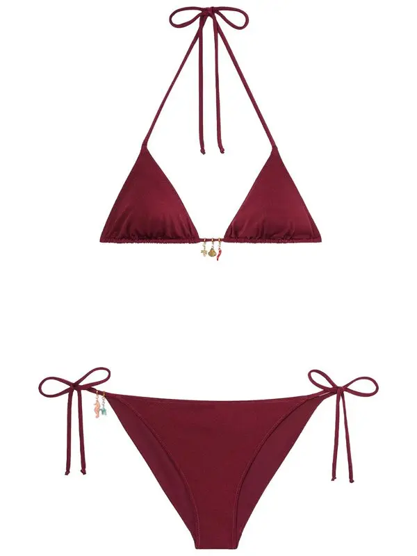 MC2 SAINT BARTH Leah Bikini With Embellishments - Red