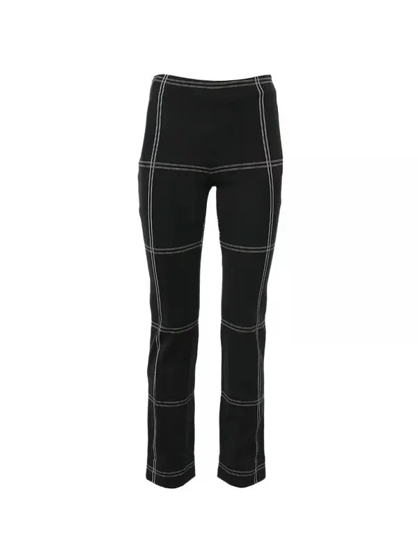 Dolce & Gabbana Checkered Cotton-knit Trousers - Black