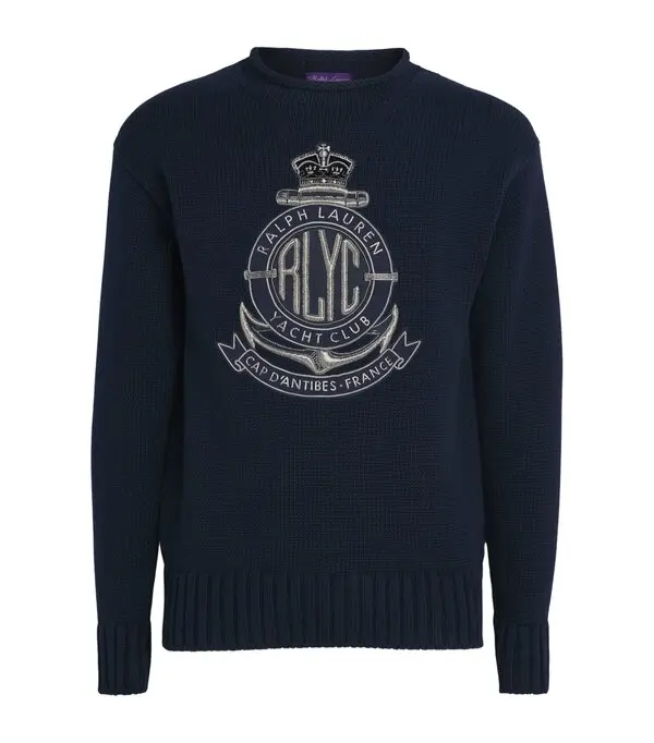 Ralph Lauren Purple Label Cotton-blend Yacht Club Sweater - Navy