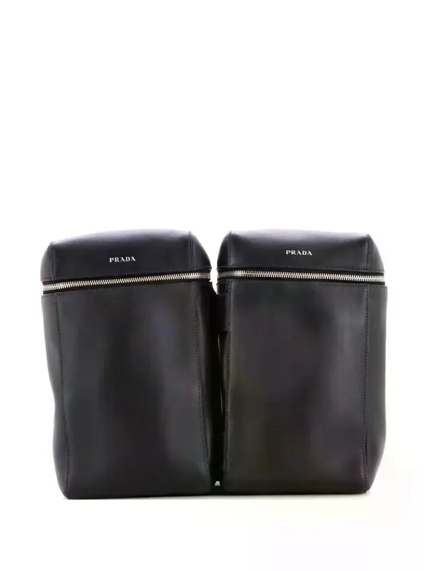 Prada Twin Pocket Leather Backpack