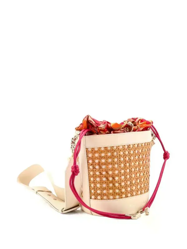 BVLGARI Convertible Raffia Bucket Bag