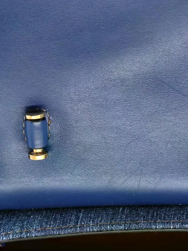Versace La Medusa Denim Top Handle Bag