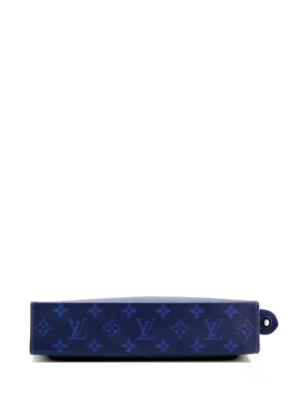 LOUIS VUITTON Pochette Voyage Monogram Taigarama Mm Clutch Bag