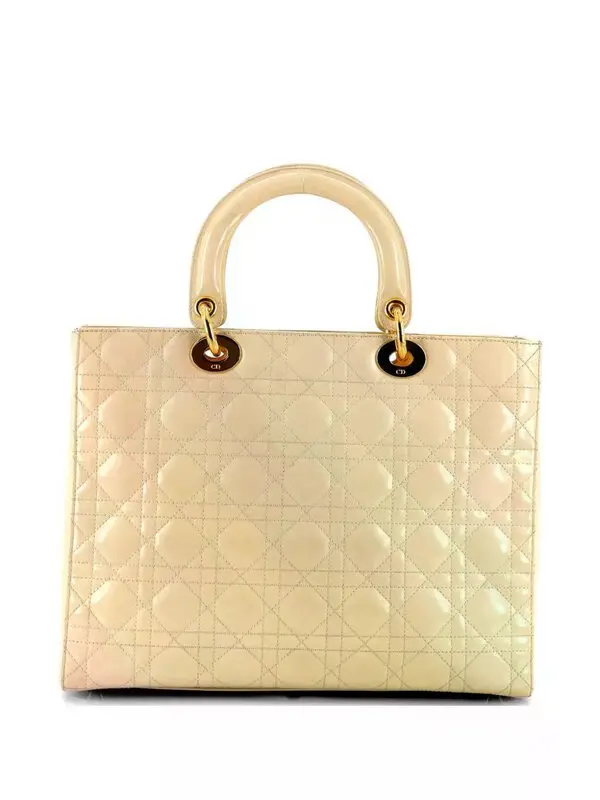 Dior Lady Vintage Satchel Bag - Yellow