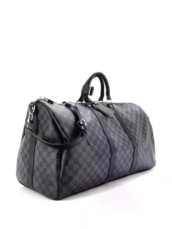LOUIS VUITTON Keepall Bandouliere 55 Travel Bag - Black