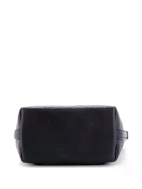 Gucci Gg Emblem Gg Debossed Leather Nano Bucket Bag