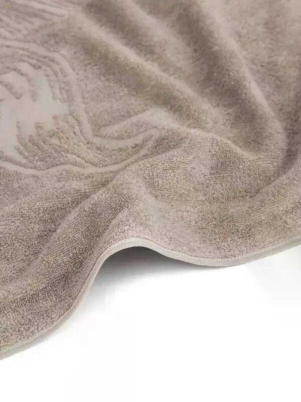 SUN OF A BEACH Logo-embossed Fringed Beach Towel