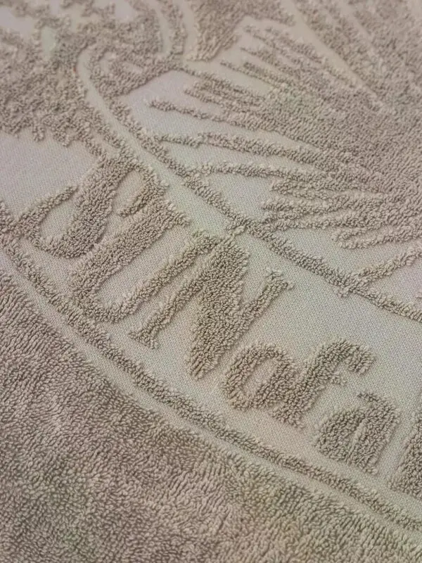 SUN OF A BEACH Logo-embossed Fringed Beach Towel