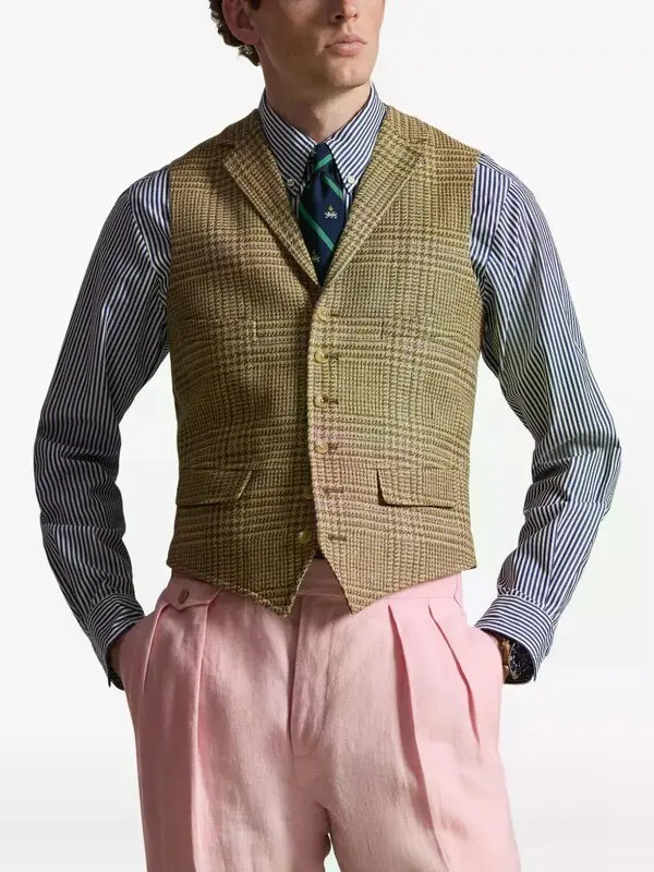 Polo Ralph Lauren Summer Tweed Plaid Waistcoat