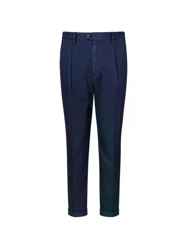 DEVORE INCIPIT Devoré Tailored Trousers With Pressed Crease - Blue
