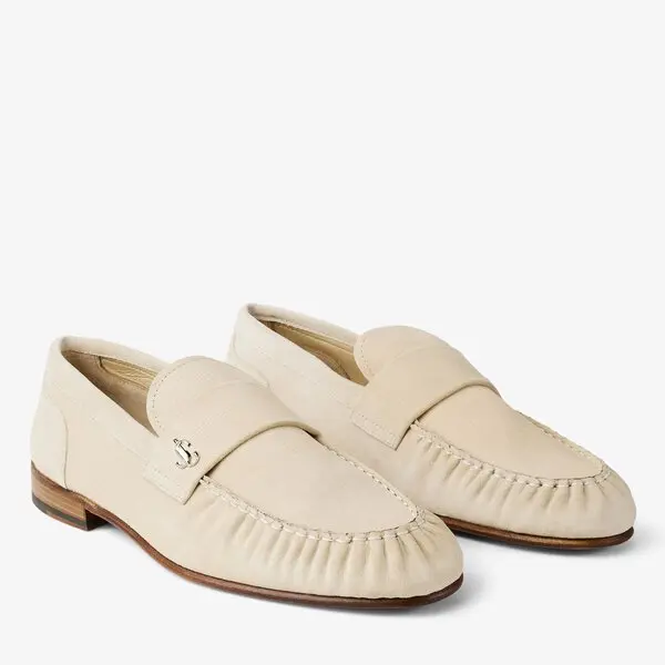 JIMMY CHOO Ellis Loafer Etched Velvet Suede Loafers