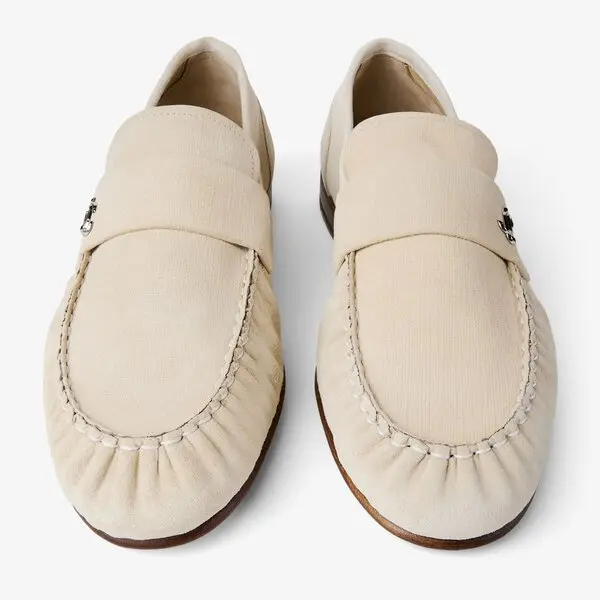JIMMY CHOO Ellis Loafer Etched Velvet Suede Loafers