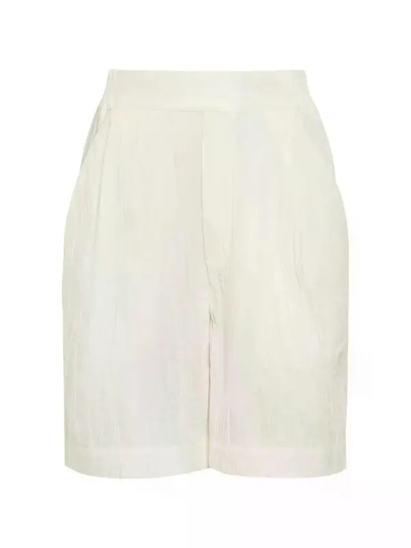 DELOS Lazarus Crinkled Wide-leg Shorts - Neutrals
