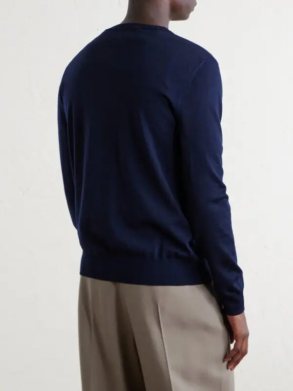 Valentino Garavani Virgin Wool Sweater With Logo Embroidery
