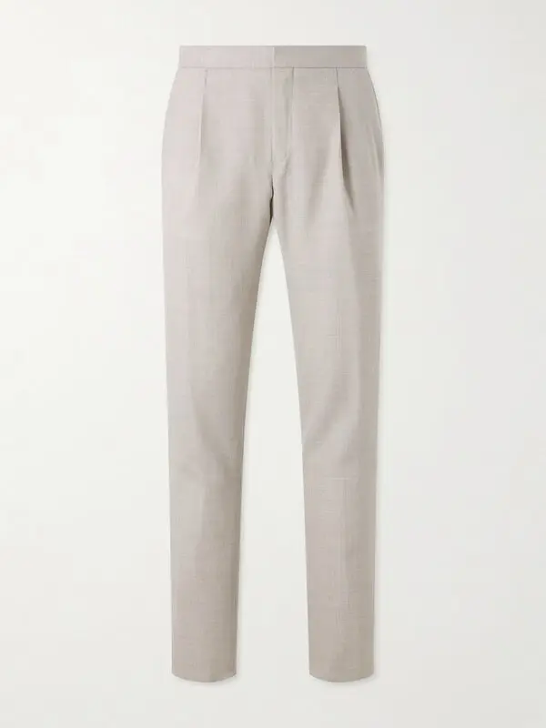Mr P. Tapered Wool Suit Trousers