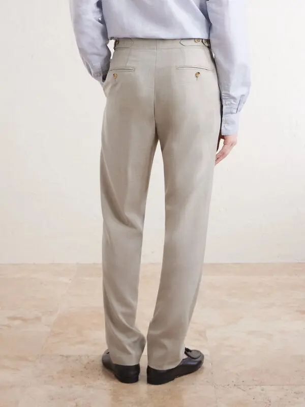 Mr P. Tapered Wool Suit Trousers
