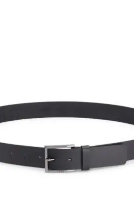 Hugo Leather Belt With Engraved-logo Buckle