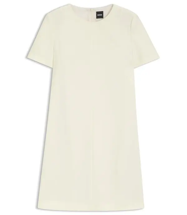 BOSS Short-sleeved Japanese Crepe Dress - Light Beige