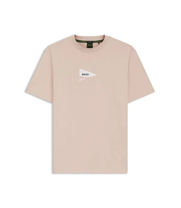 BOSS Regular-fit Photoprint T-shirt In Stretch Cotton