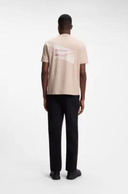 BOSS Regular-fit Photoprint T-shirt In Stretch Cotton