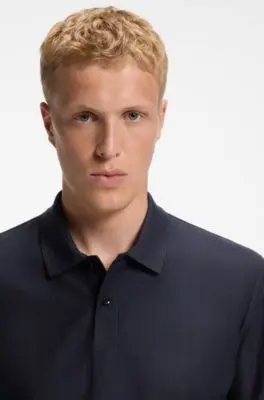 BOSS Striped Cotton Polo Shirt With Tipping