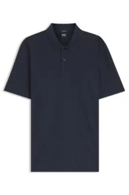 BOSS Striped Cotton Polo Shirt With Tipping