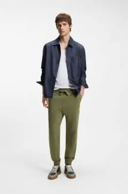Hugo Cotton Casual Pants With Elasticized Cuffs