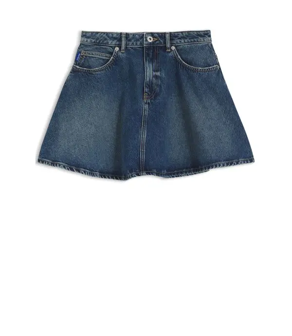 Hugo High-waisted Mini Skirt In Denim
