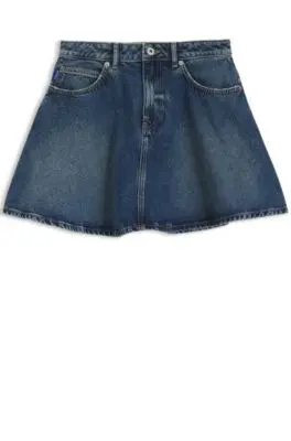 Hugo High-waisted Mini Skirt In Denim