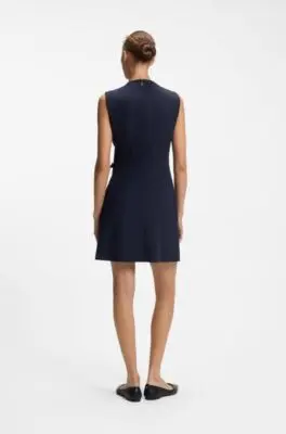 Hugo A-line Dress With Logo Bow Detail