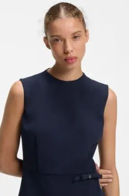 Hugo A-line Dress With Logo Bow Detail
