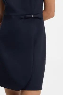 Hugo A-line Dress With Logo Bow Detail