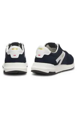 Hugo Suede-trimmed Logo Detail Sneakers