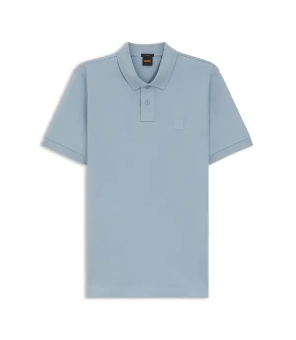 BOSS Stretch-cotton Slim-fit Polo Shirt With Logo Patch