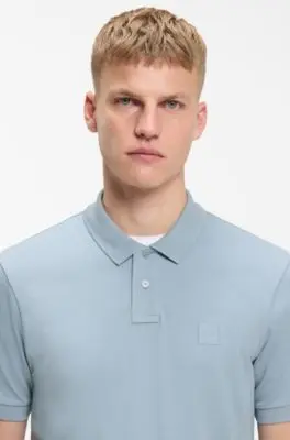 BOSS Stretch-cotton Slim-fit Polo Shirt With Logo Patch