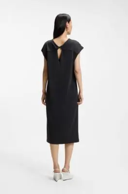BOSS Jersey Dress With Rear Knot Detail