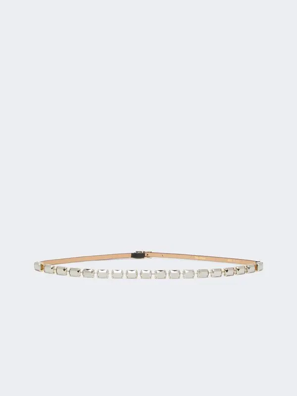 Max Mara Jewelled Nappa Leather Belt - Black