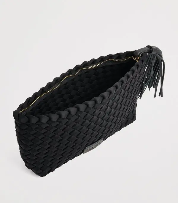 Harrods Neoprene Woven Pouch With Leather Wristlet