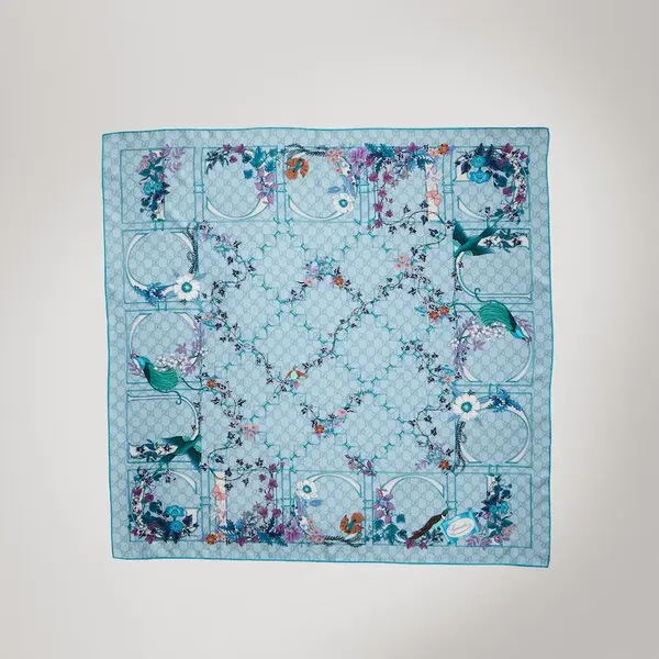 Gucci Printed Silk Twill Carr