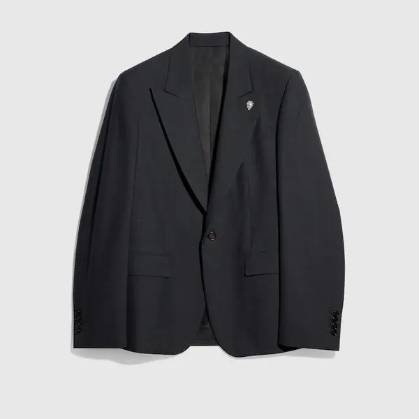 Gucci Wool Single-breasted Jacket - Grey