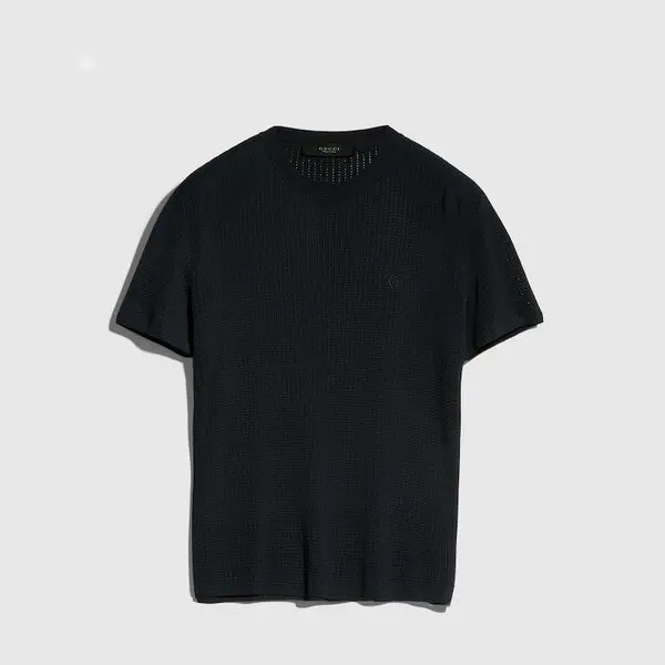 Gucci Technical Knit Fabric T-shirt - Black