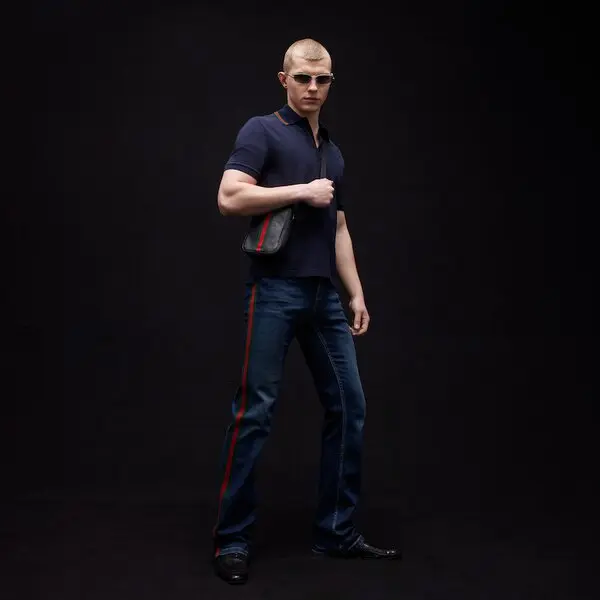 Gucci Cotton Jersey Piquet Polo Shirt